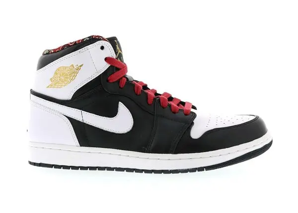 JORDAN 1 Retro Rttg Vegas Sneakers - Black/metallic Gold/gym Red