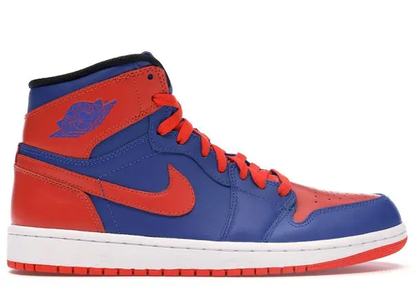 JORDAN 1 Retro Knicks Sneakers - Game Royal/team Orange