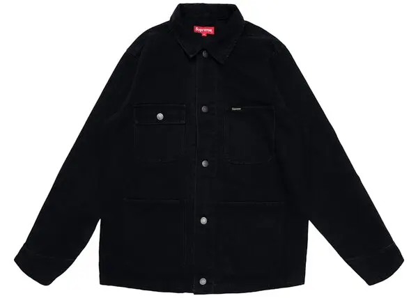 Supreme Ny Tapestry Denim Chore Coat - Black