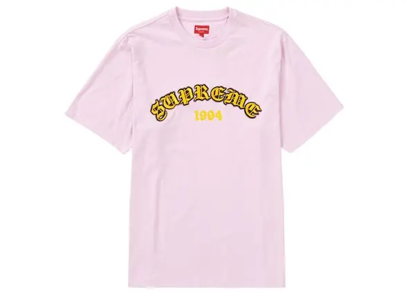 Supreme Old English Glow Short Sleeve Top - Pale Pink