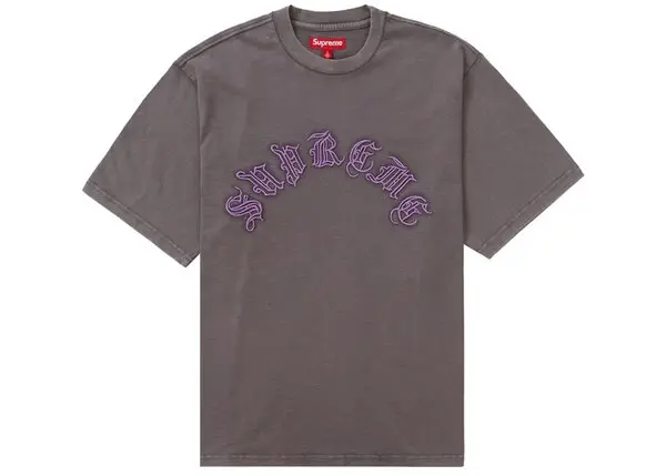 Supreme Old English Short Sleeve Top - Dark Grey