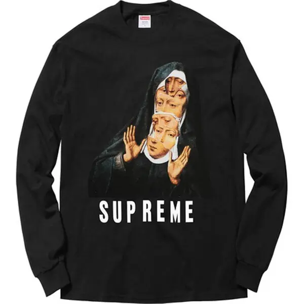 Supreme Nun Long Sleeve Tee Shirt - Black