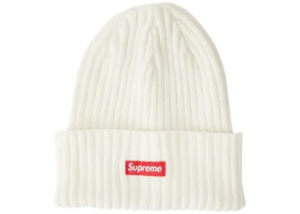 Supreme Overdyed Ribbed Beanie - Washed Ivory