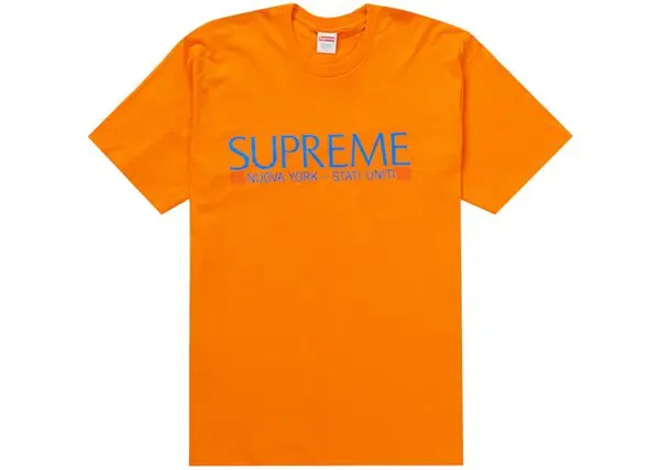 Supreme Nuova York Tee Shirt - Orange