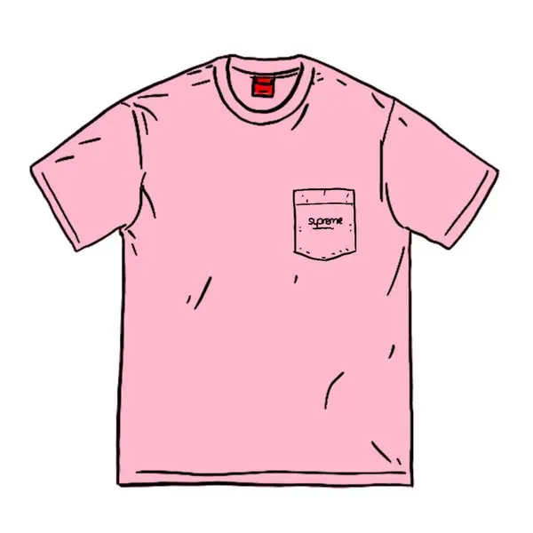 Supreme Overdyed Pocket Tee Shirt - Pink