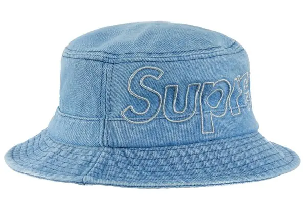 Supreme Outline Crusher Hat - Denim