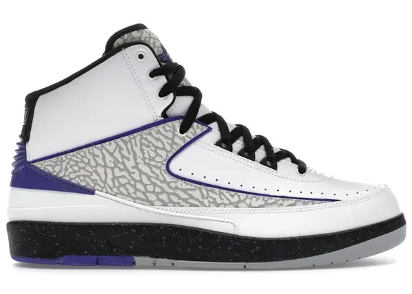 JORDAN 2 Retro Dark Sneakers - White/concord/black