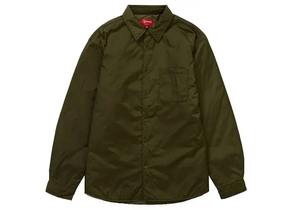 Supreme Nylon Filled Shirt - Olive