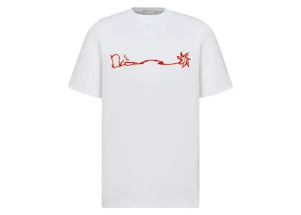 Dior X Cactus Jack Oversized T-shirt - White/red