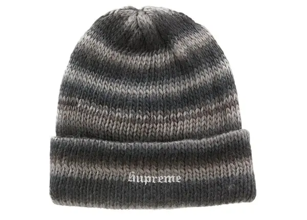 Supreme Ombré Stripe Beanie - Black