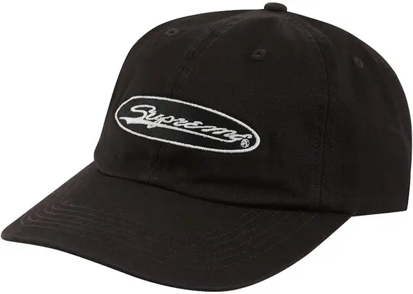 Supreme Oval 6-panel Cap - Black