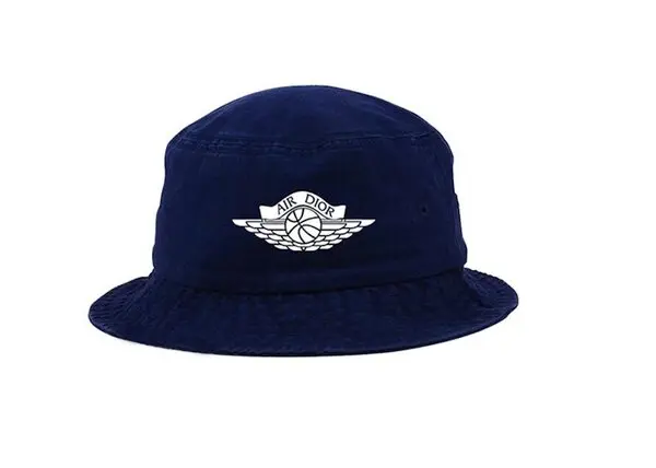 Dior X Jordan Wings Bucket Hat - Navy Blue