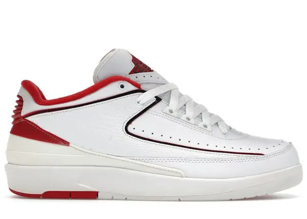 JORDAN 2 Retro Low Sneakers - White/black/varsity Red