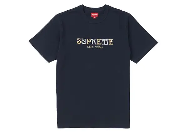 Supreme Nouveau Logo Tee Shirt - Navy Blue