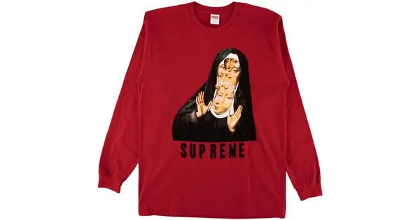 Supreme Nun Long Sleeve Tee Shirt - Red