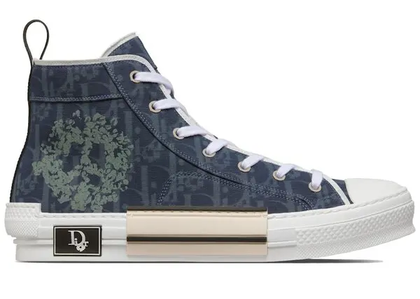 Dior B23 High-top Sneakers - Blue Dior Oblique And Peace Sign Dior Tears Denim