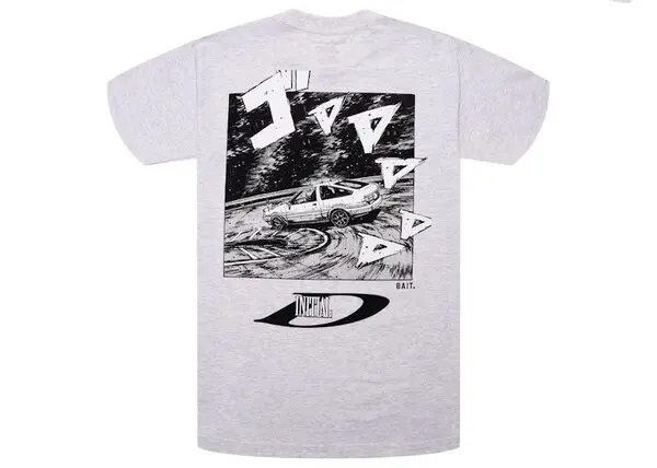BAIT X Initial D Drift Design Tee Shirt - Gray