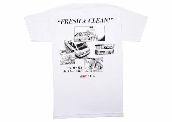 BAIT X Initial D So Fresh So Clean Tee Shirt - White
