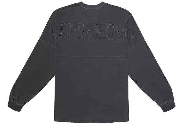 Supreme Overdyed Long Sleeve Top - Black