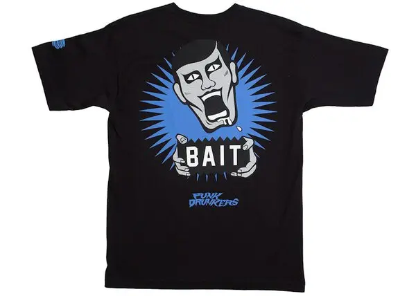 BAIT X Punk Drunkers Tee Shirt - Black