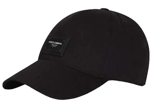 Dolce & Gabbana Branded Plate Baseball Cap - Black