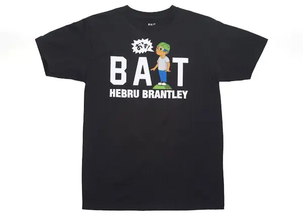 BAIT X Hebru Brantley Shout Logo Tee Shirt - Black