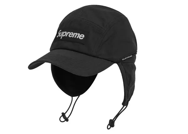 Supreme Packable Earflap Camp Cap - Black