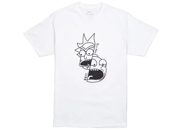 BAIT X Rick And Morty Split Tee Shirt - White