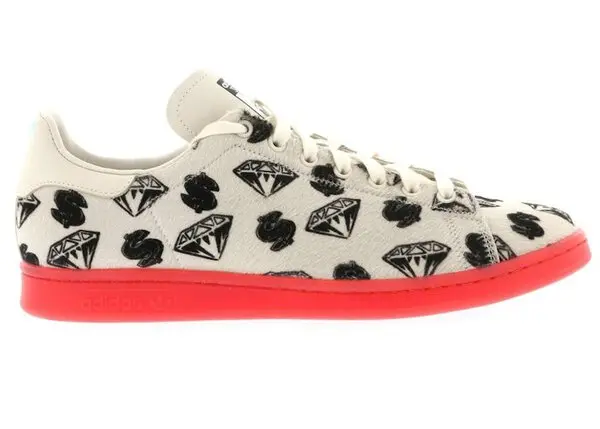 Adidas Stan Smith Pharrell Bbc Sneakers - Chalk White/red