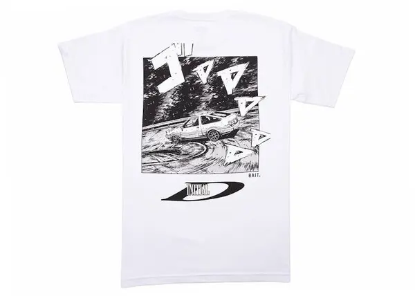 BAIT X Initial D Drift Design Tee Shirt - White