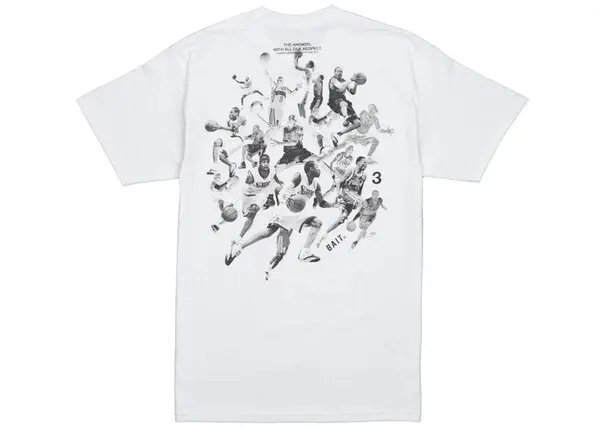 BAIT X Allen Iverson Hall Of Fame Tee Shirt - White