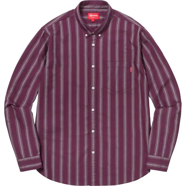 Supreme Oxford Shirt - Plum Stripe