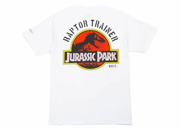 BAIT X Jurassic Park Raptor Trainer Tee Shirt - White