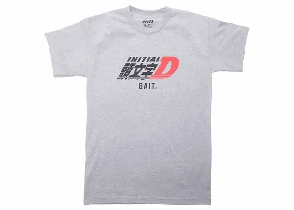 BAIT X Initial D Logos Tee Shirt - Gray