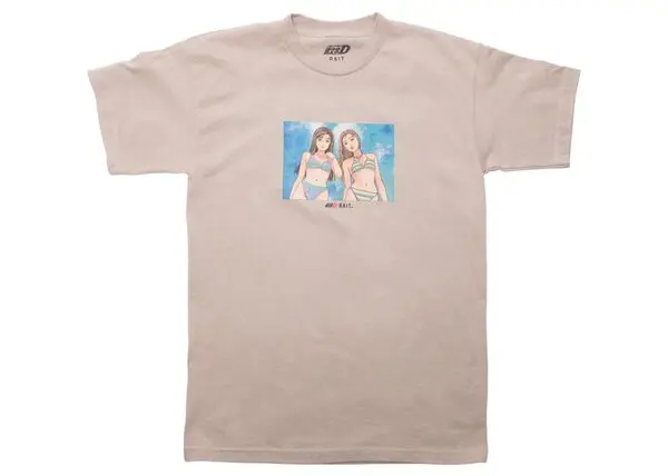 BAIT X Initial D Impact Blue Tee Shirt - Sand