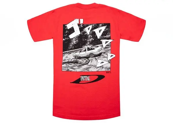 BAIT X Initial D Drift Design Tee Shirt - Red