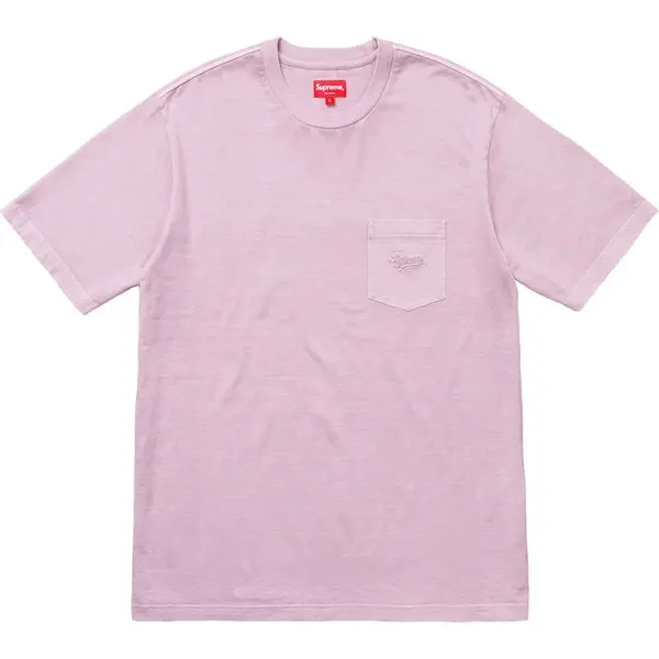 Supreme Overdyed Pocket Tee Shirt - Washed Light Purple
