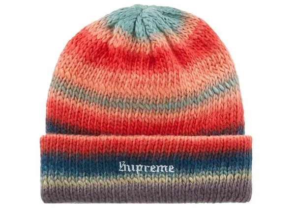 Supreme Ombré Stripe Beanie - Navy Blue