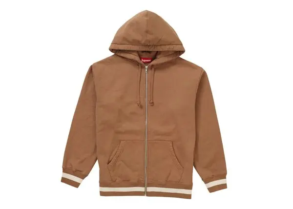 Supreme Old English Stripe Zip Up Sweatshirt