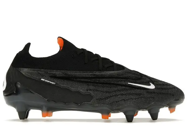 Nike Gripknit Phantom Gx Elite Sgpro Anticlog Traction - Black/dark Smoke Grey/total Orange