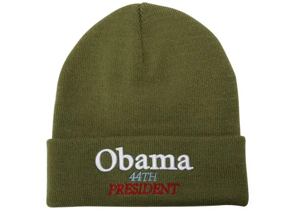 Supreme Obama Beanie - Olive