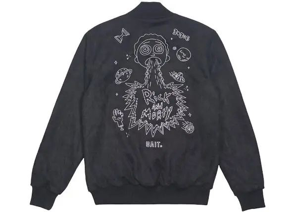 BAIT X Rick And Morty Reversible Varsity Jacket