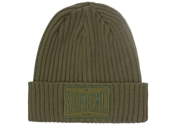 Supreme Overdyed Patch Beanie - Olive