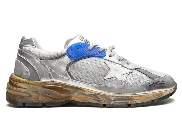 GOLDEN GOOSE Dadstar Sneakers - Silver/white/blue