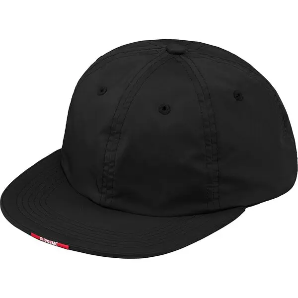 Supreme Nylon Visor Label 6-panel Cap - Black