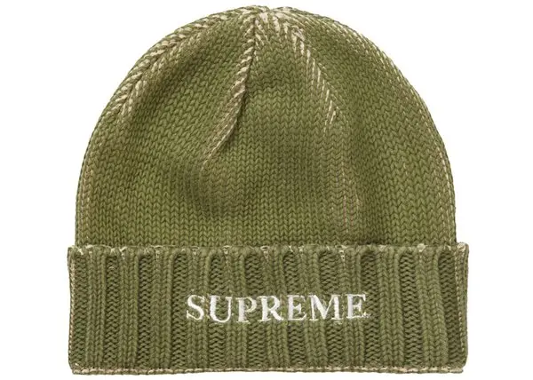 Supreme Overprint Beanie - Olive