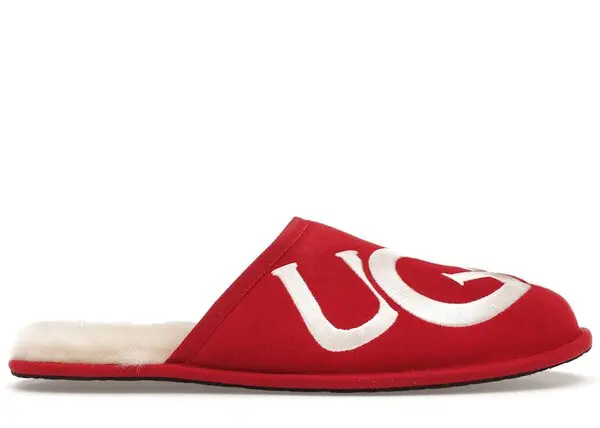UGG Scuff Logo Slipper - Samba Red/cream