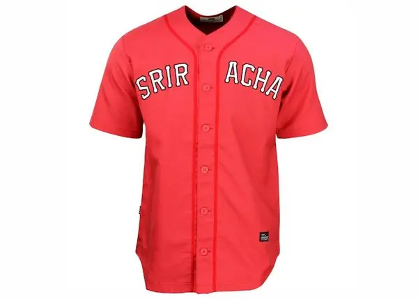BAIT X Sriracha Baseball Jersey - Red