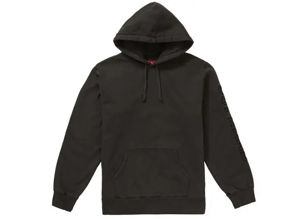 Supreme Overdyed Hooded Sweatshirt - Black