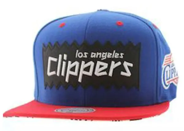 BAIT X Mitchell And Ness Los Angeles Clippers Snapback Cap - Royal/red
